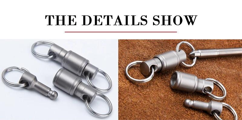 Edc Key Holder Titanium Carabiner Keychain Joint With Split Key Ring ...