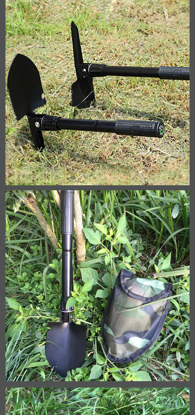 Outdoor Four in One Multi Functional Camping Shovel