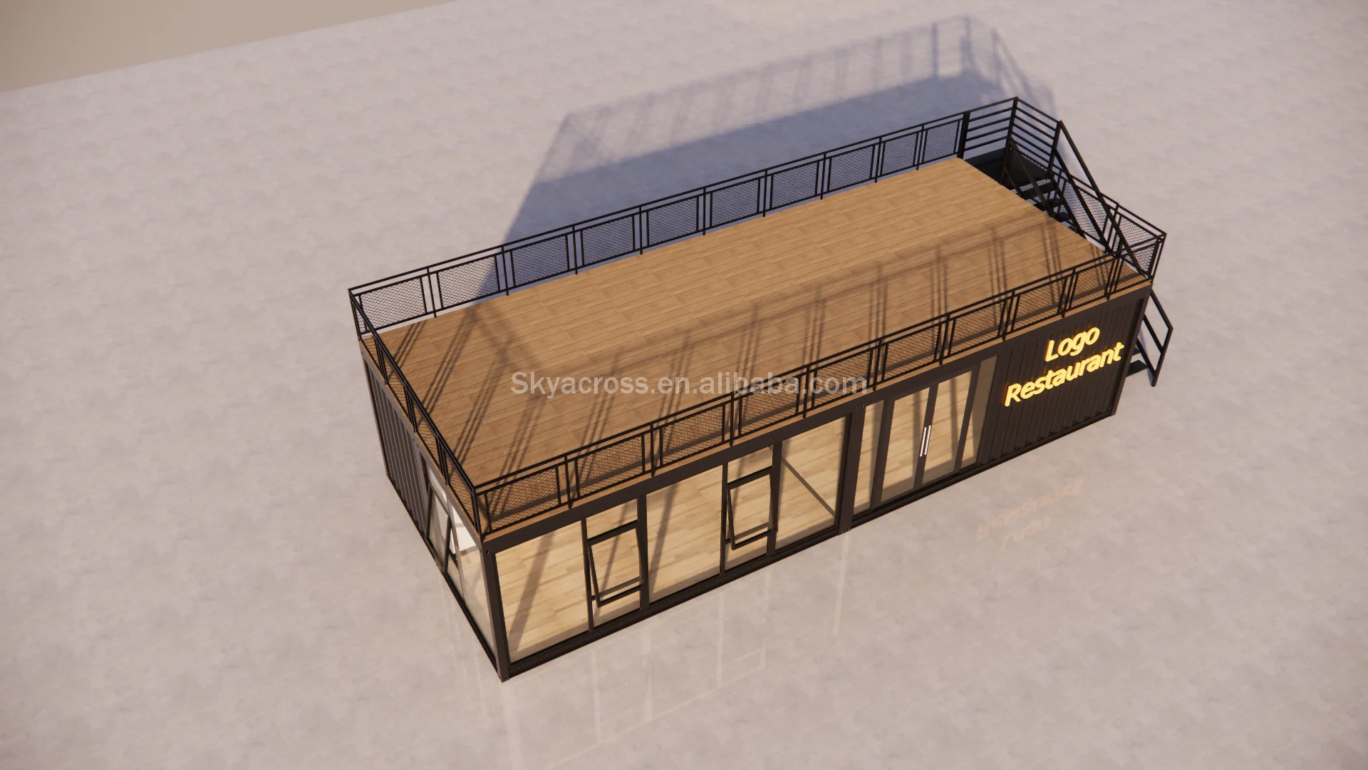 Modular Steel Buildings - Movable Prefab Container Restaurant
