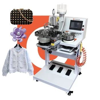 Automatic Pearl Bead Punching Fabric Nail Riveting Sewing Attach Fix ...