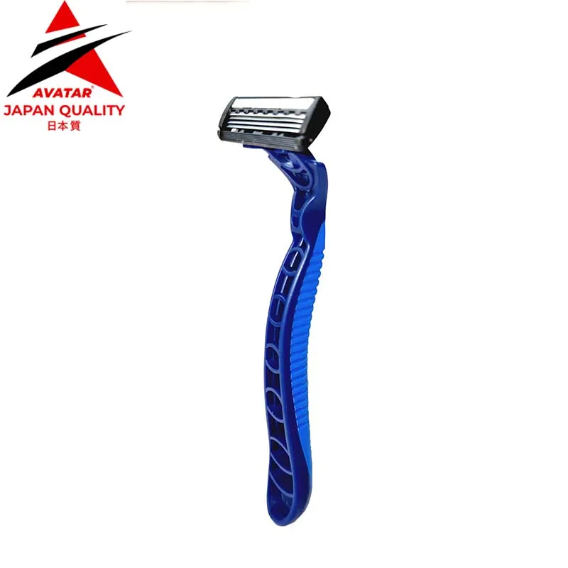 Dark Blue Four Pieces Design Metal Razor Zero Waste Wet Shaver Safety ...