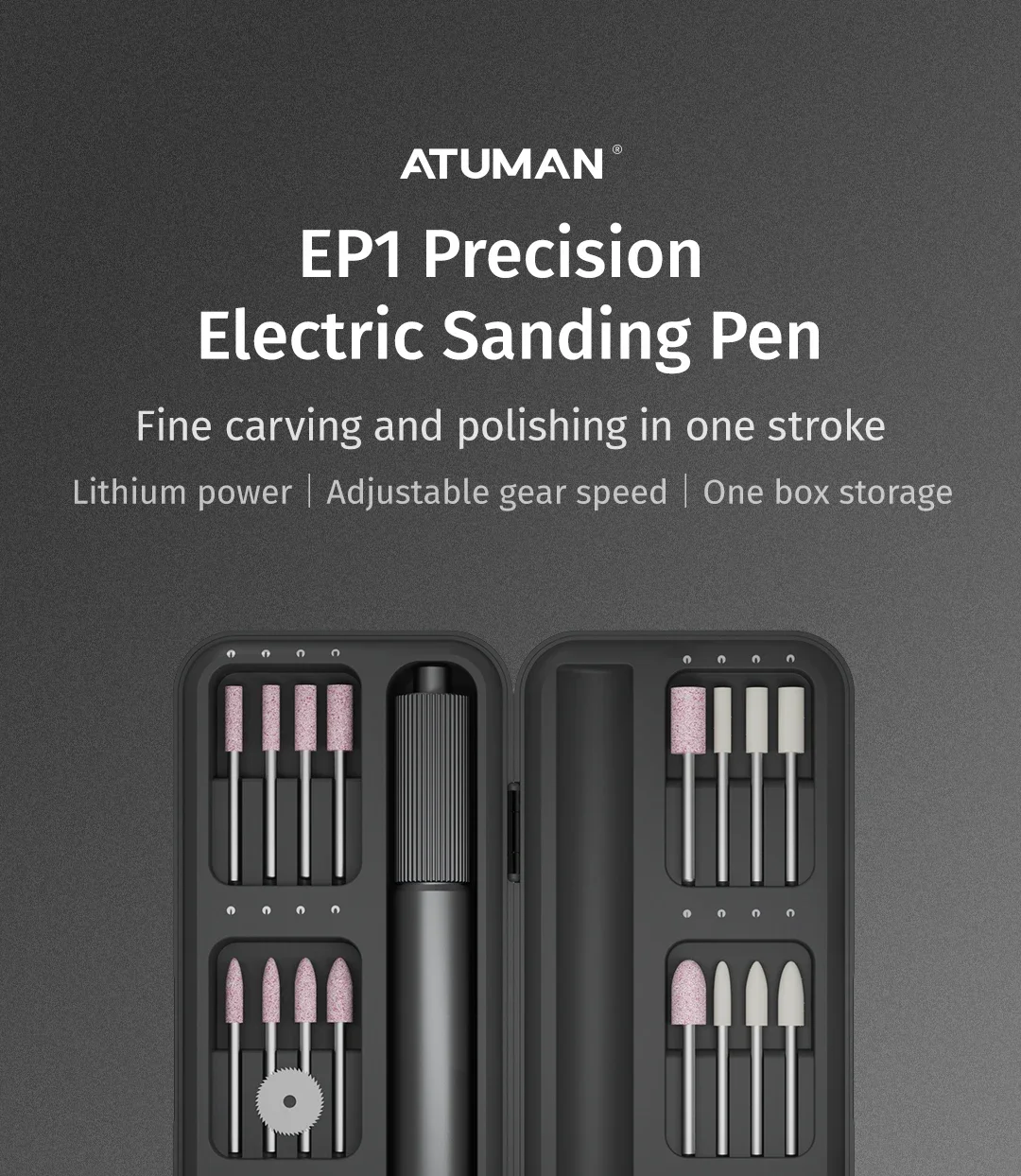 Duka Lithium-ion Sanding Pen Set Ep1 Handwork Mini Grinder Small ...