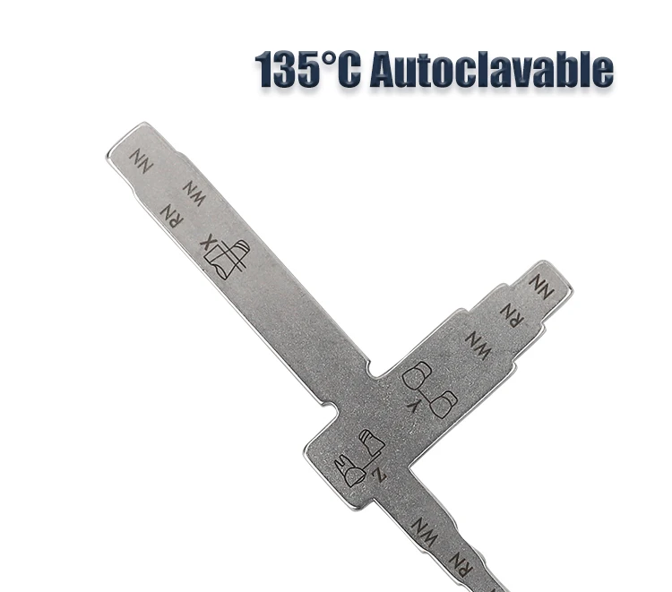 Stainless Steel Dental Measuring Ruler T Type Interdental Measurement ...