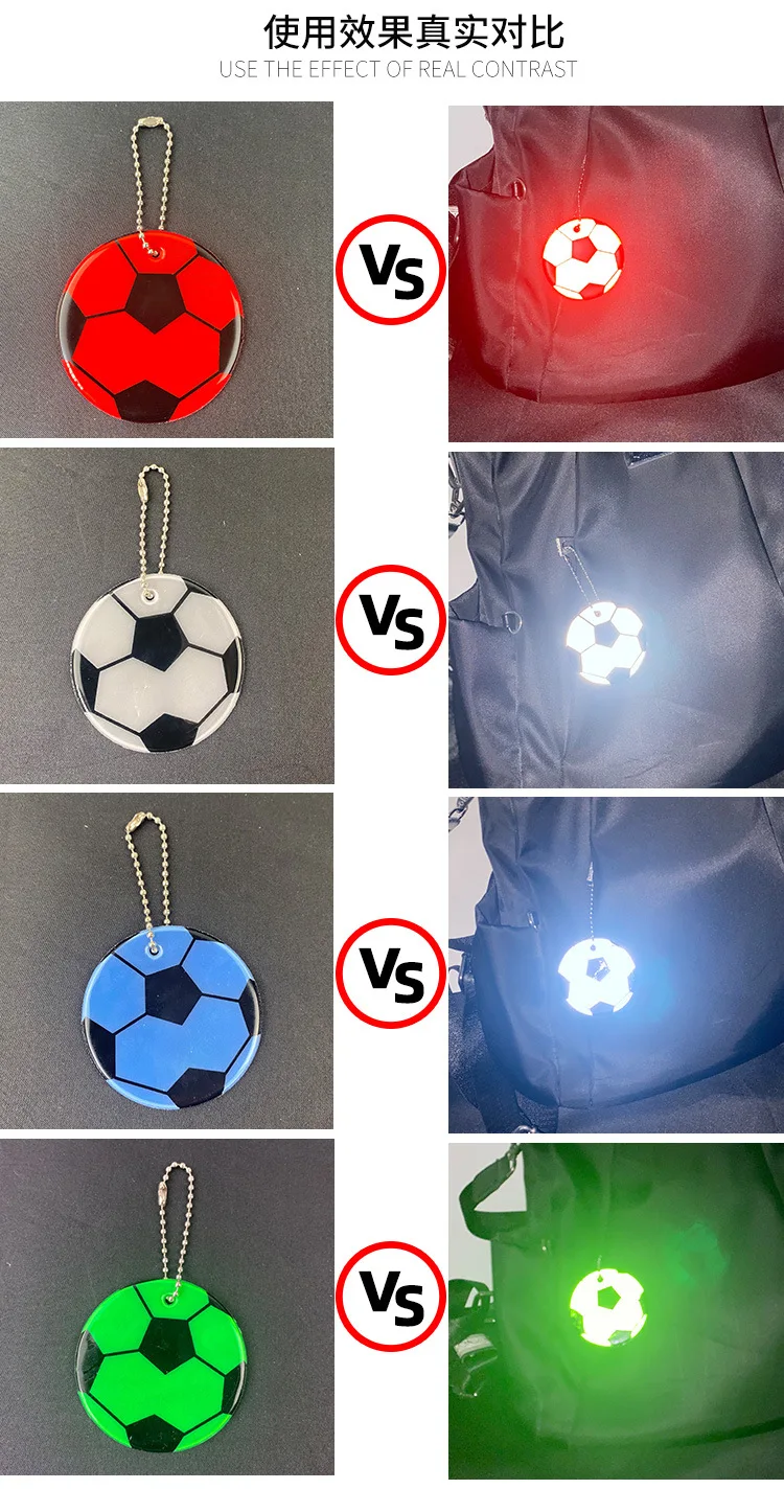 Custom High Visibility Safety Reflective PVC Keychain