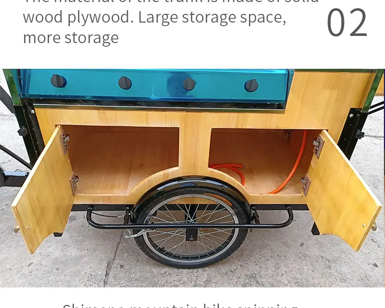 Electric Food Bike Tricycle - Three Wheel Vending Bike for Street Food ...