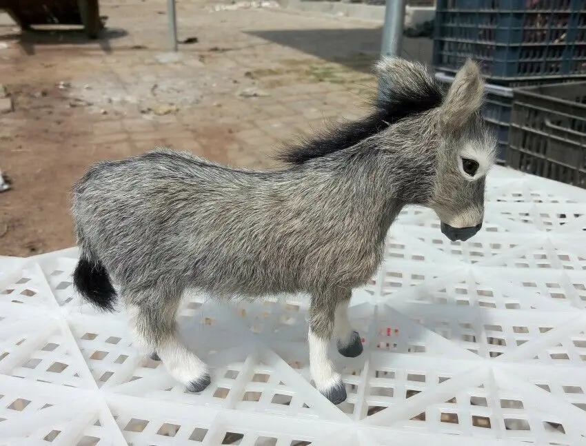 New Gray Donkey Model Real Life Donkey Doll About 22x18cm| Alibaba.com