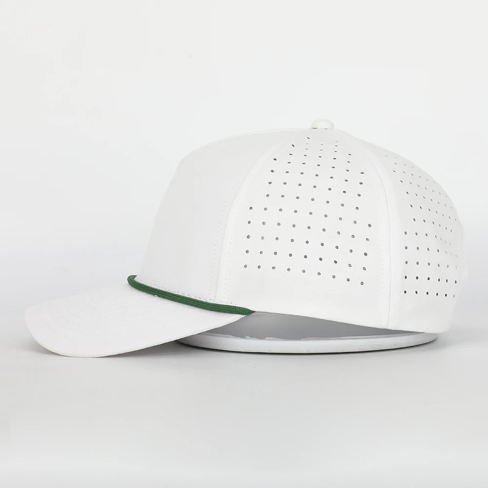 Oem Custom Logo 5 Panel Plain Blank Golf Cap,Laser Cut Hole Perforated ...