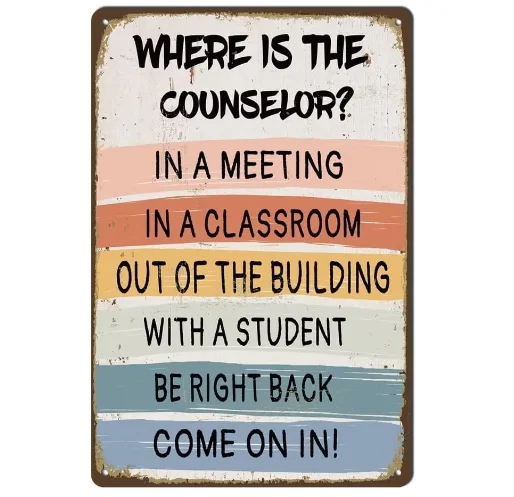 School Counselor Door Sign Where Is The Counselor Counseling Office ...