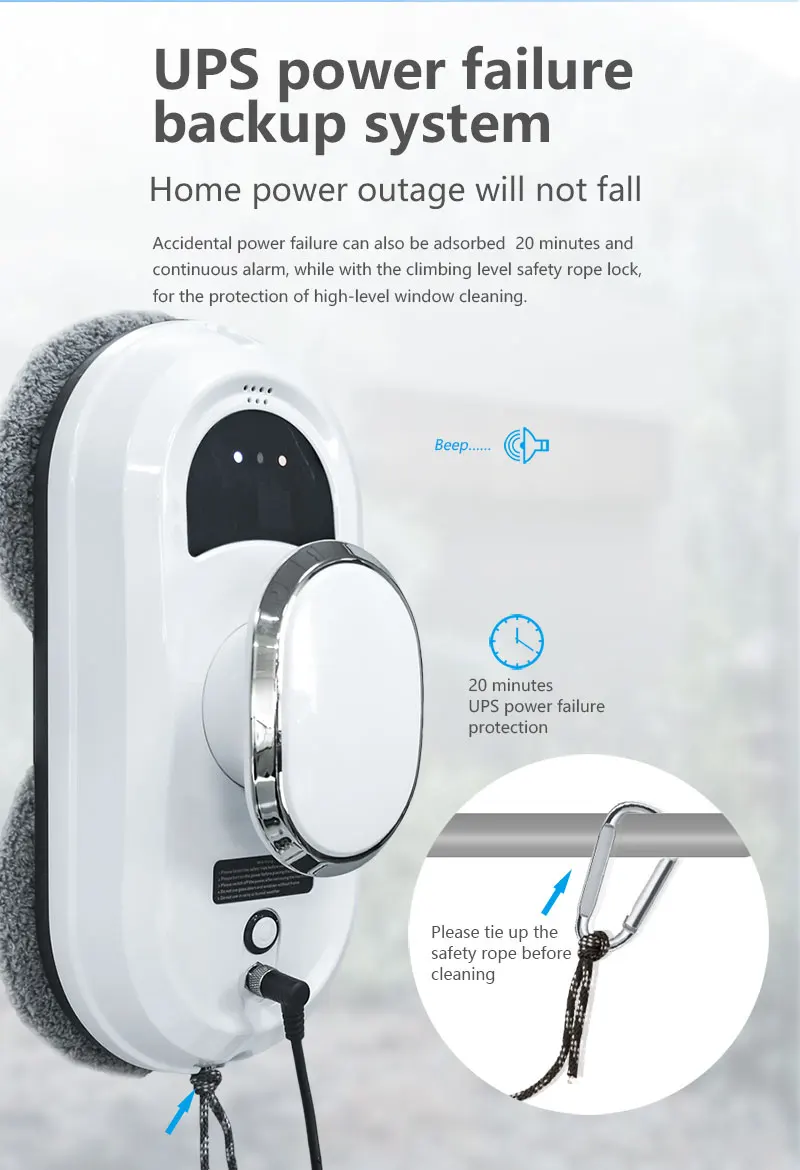 Huidi HCR-01 Smart Window Cleaning Robot - Auto Glass Washing Machine