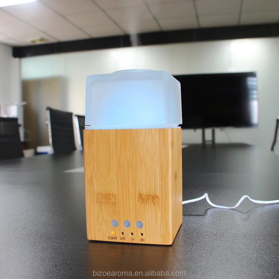 Real Bamboo Ultrasonic Aromatherapy Mini Ultrasonic Aroma Diffuser Air ...