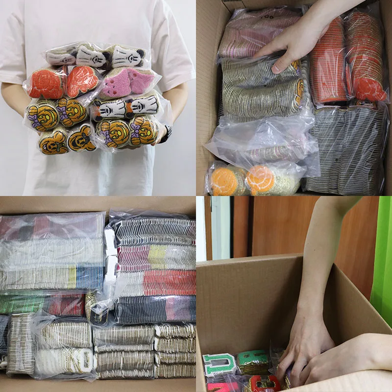 Custom Woven Logo Patches Large Mini Chenille Patches Clothes Sequin ...