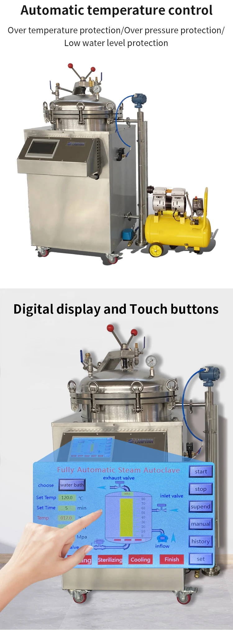 Automatic Vertical Retort Steam Sterilizer Autoclave Canned Box Sterile ...