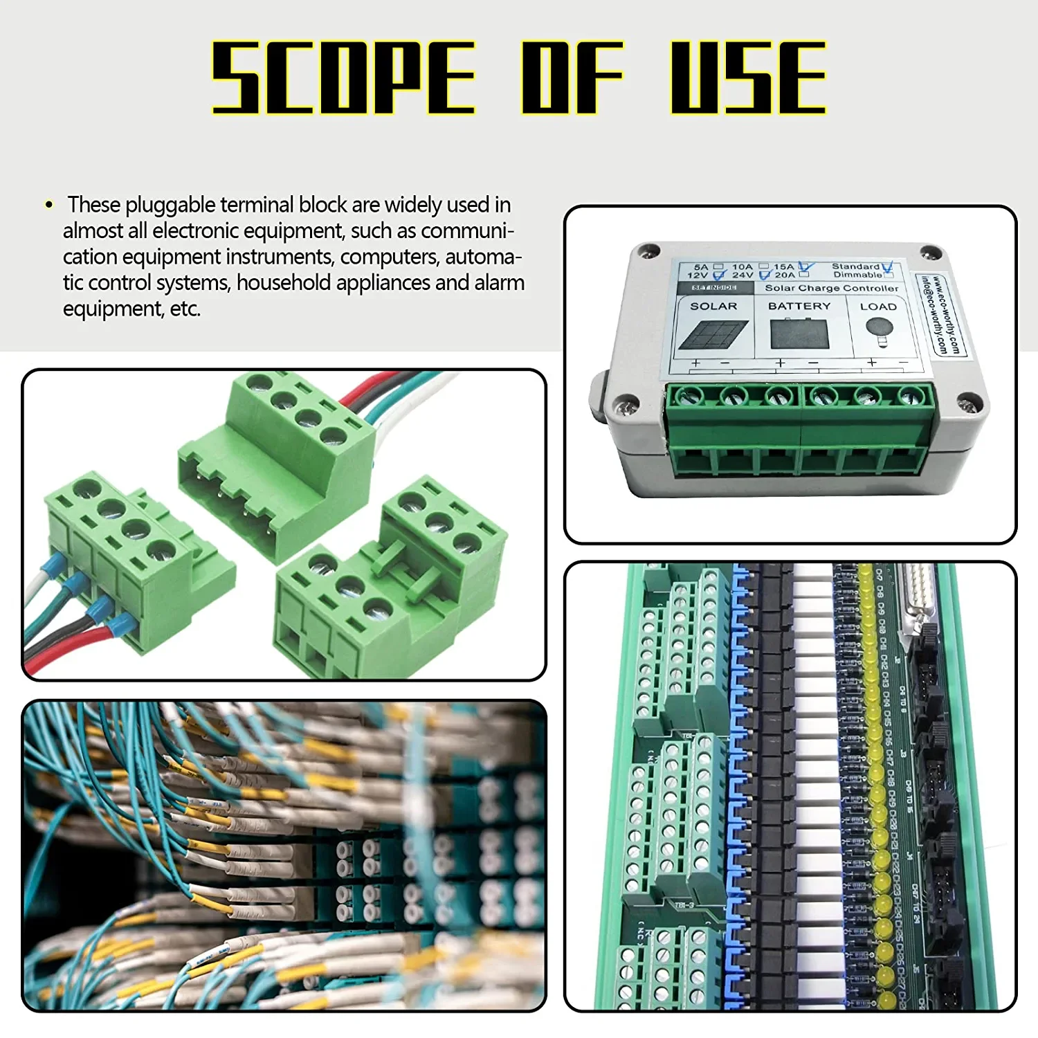 5.08mm Plug-in Terminal Block PCB 2/3/4/5/6pins - Stable Quality