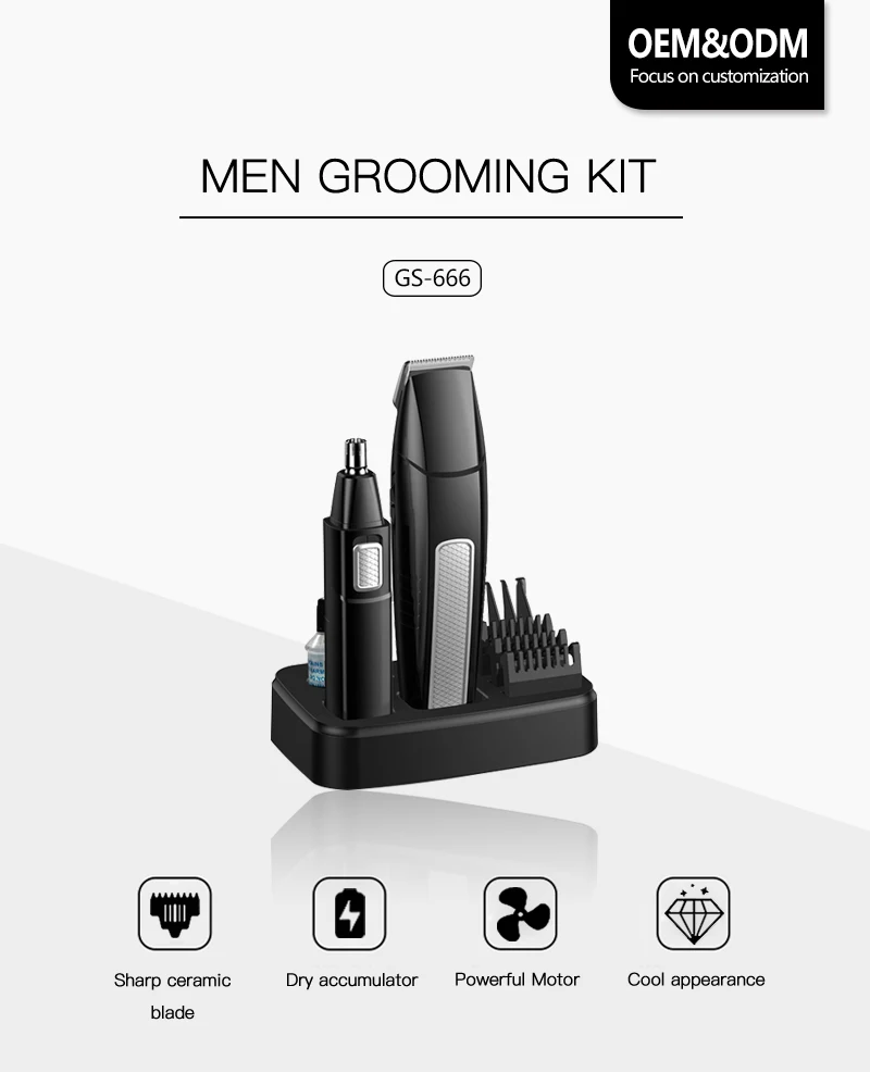 Cordless Electric Beard Grooming Kit for Men - Eco-friendly