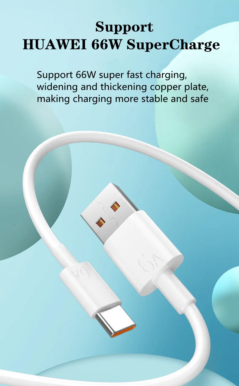 6a Super Fast Charge 66w Usb C Charging Cable Is For Samsung/huawei/xiaomi/macbook/matebook Type ...