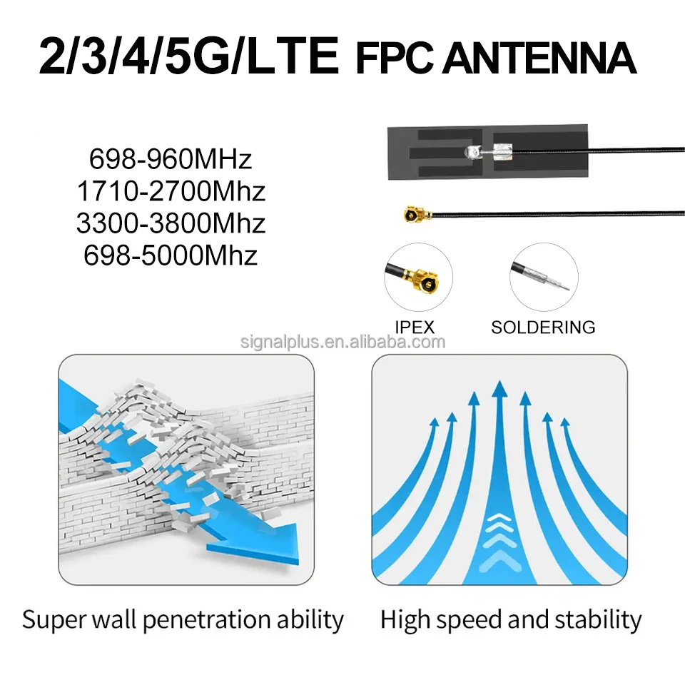 Customized 6dbi Soft Flexible Ipex 1710-2700mhz Fpc Antenna 4g Lte Wifi Mini Patch Fpc Internal ...