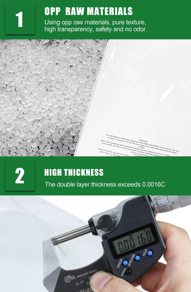 Custom Logo Printing Resealable Apparel Package OPP Bag