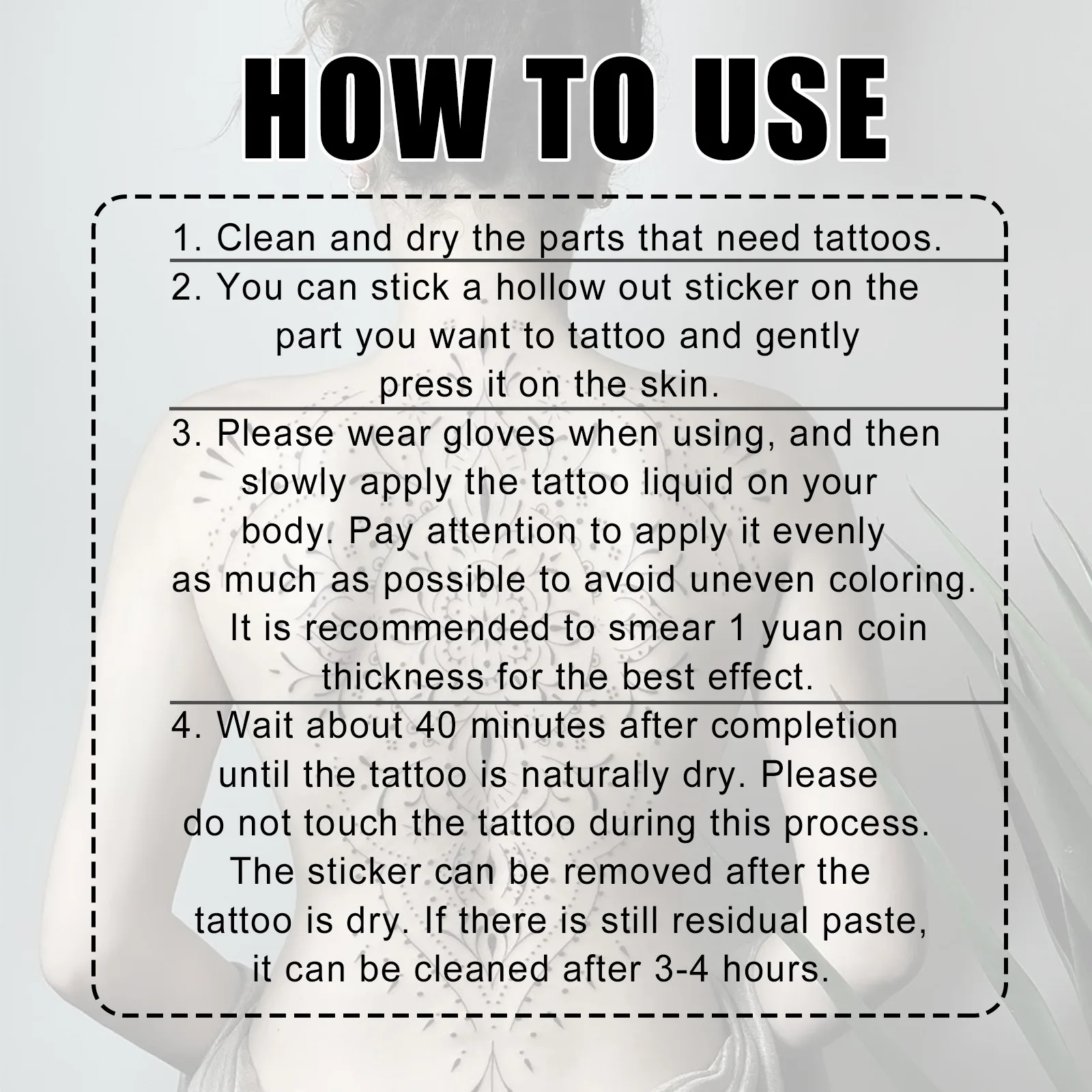 Eelhoe Temporary Tattoo Liquid Color Juice Tattoo Cream Arm Long ...