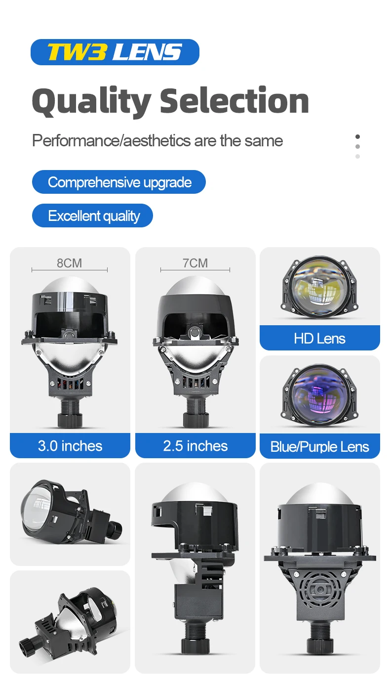 Factory Bi Led Lens 3 Inch 55w Car Motorcycle Led Headlight Lens ...