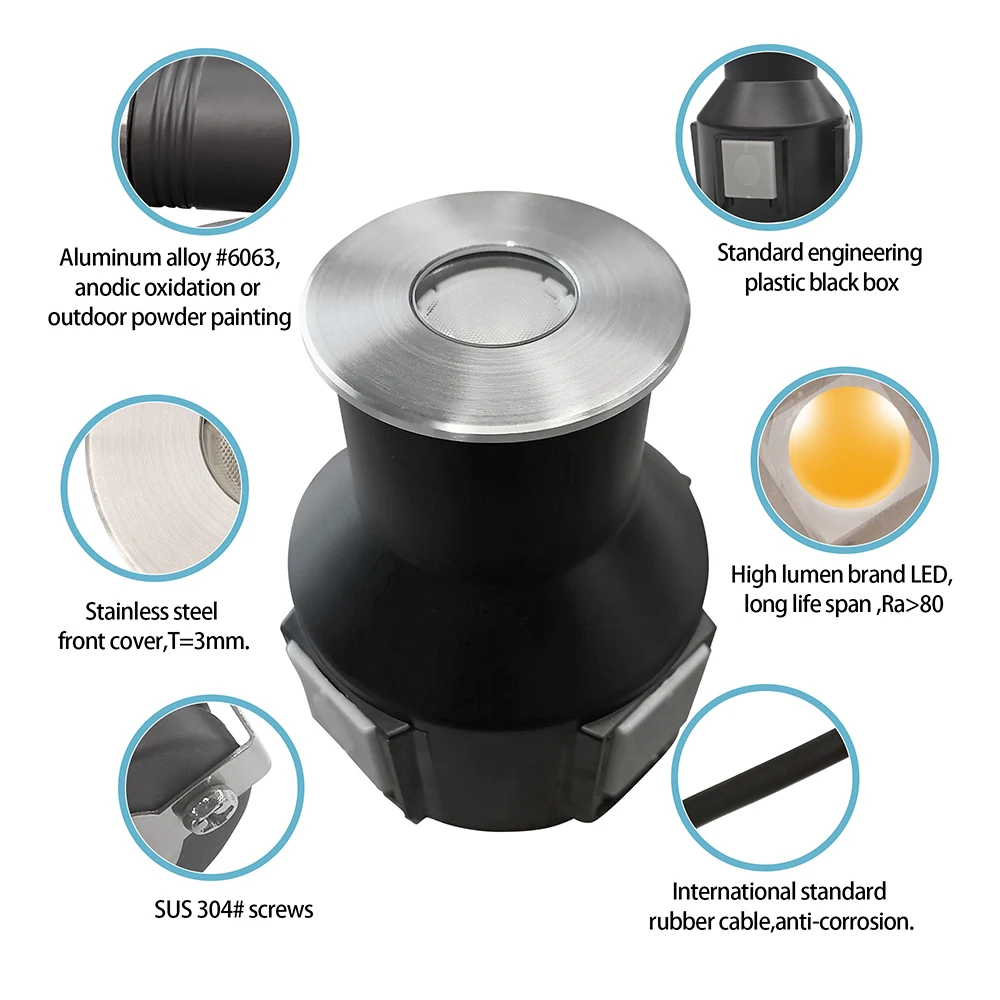 Hot Sales Garden 1W LED Inground Uplight Landscape Light Outdoor IP65