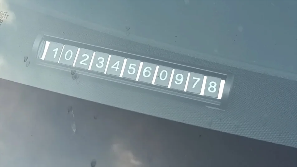 Aluminum Alloy Paste Glass Car Number Plate Hidden Temporary Car ...