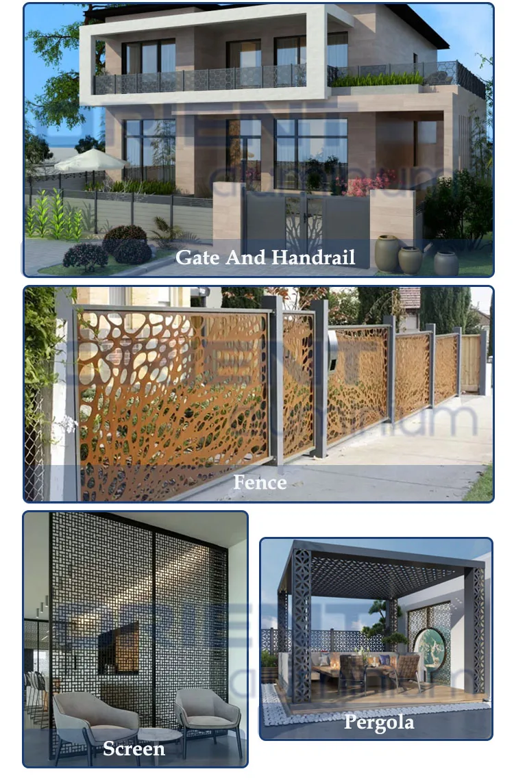 Decorative Laser Cut Metal Screen,Outdoor Laser Cut Garden Screen ...