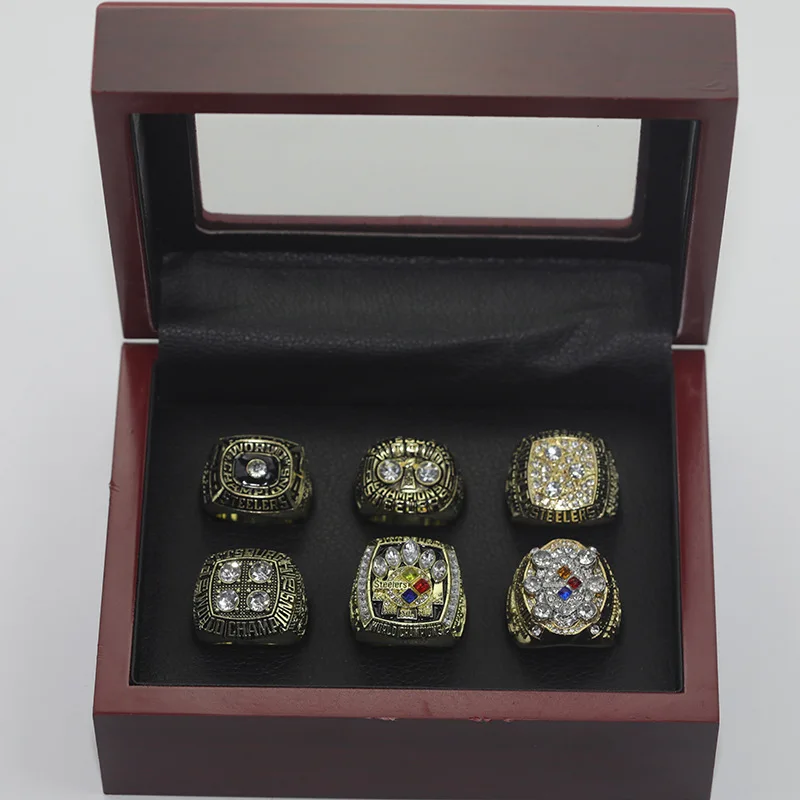 Steelers Rings - Six Nfl Super Heavy Championship Sets