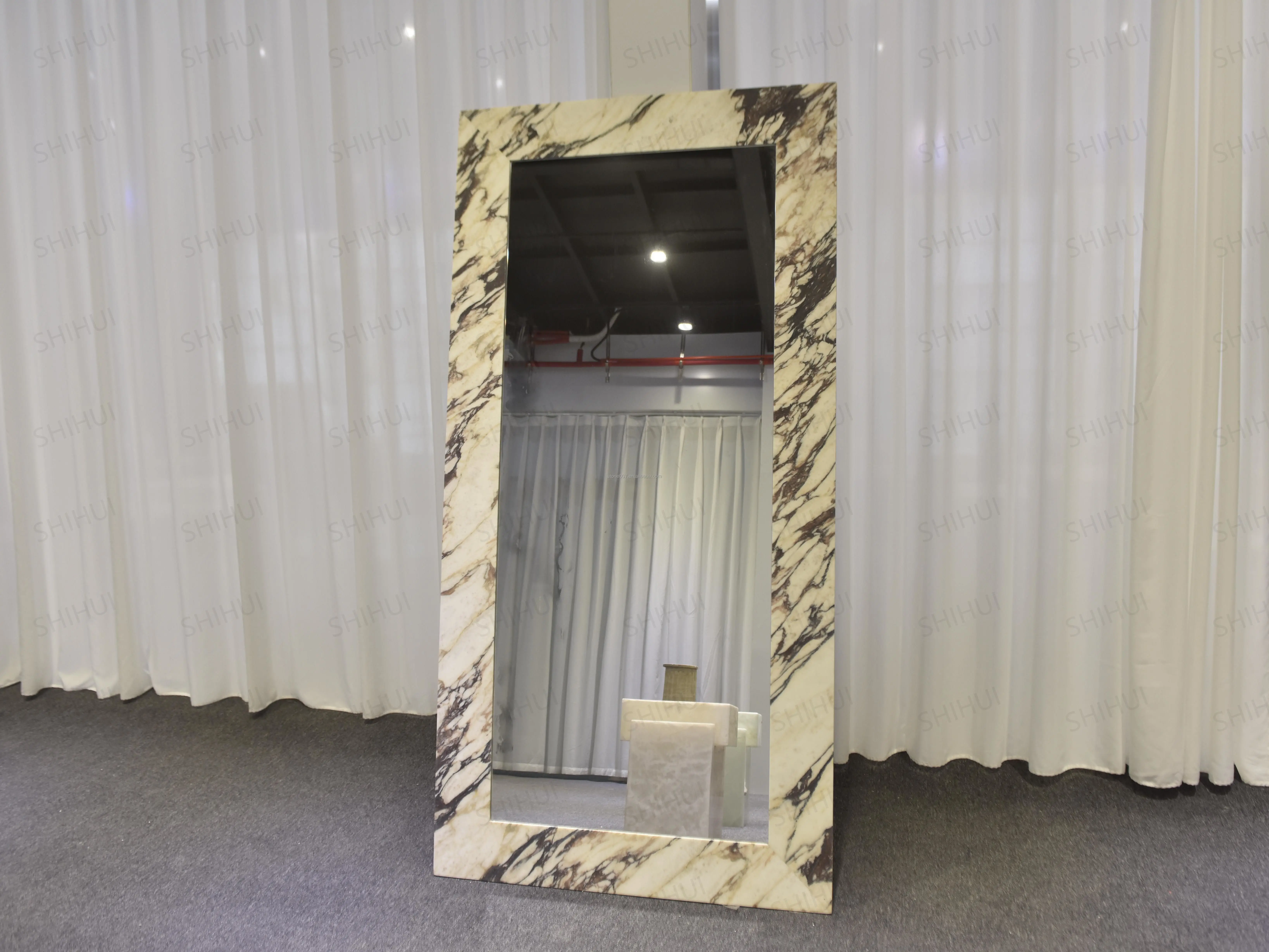 SH STONE Calacatta Viola Marble Custom Full Body Length Dressing Mirror ...