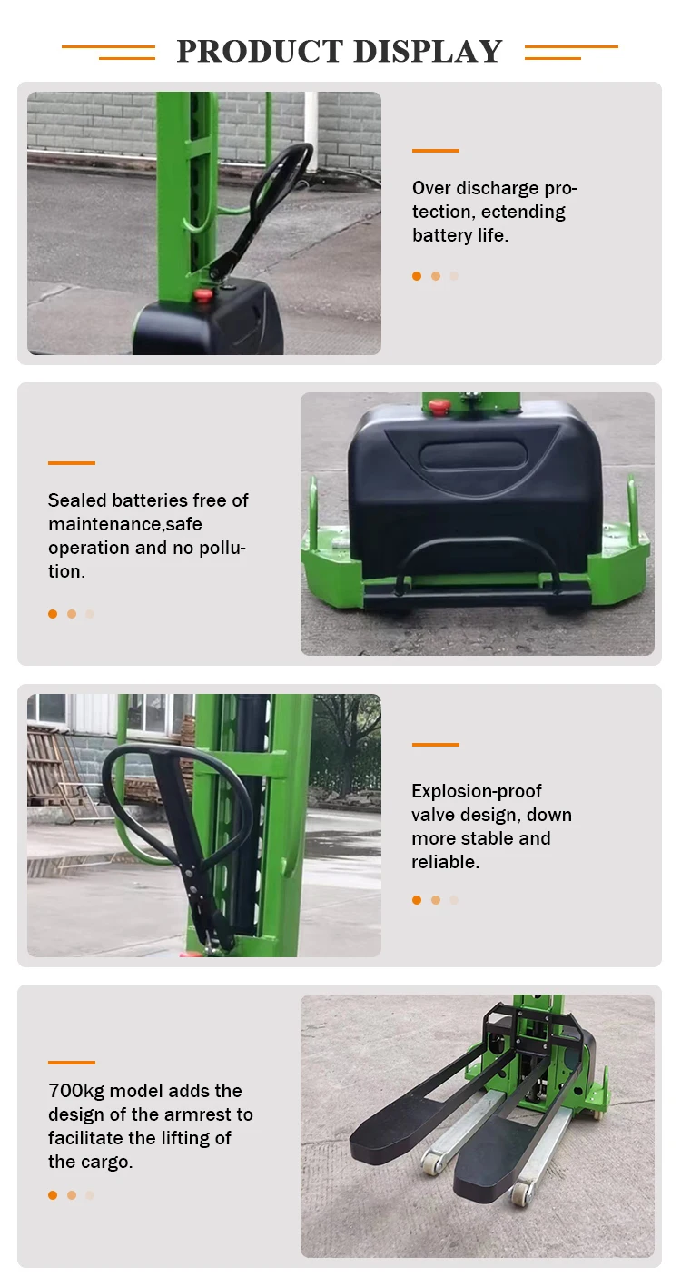 China 500Kg Model Self Loading Pallet Stacker Off Road Full Electric ...