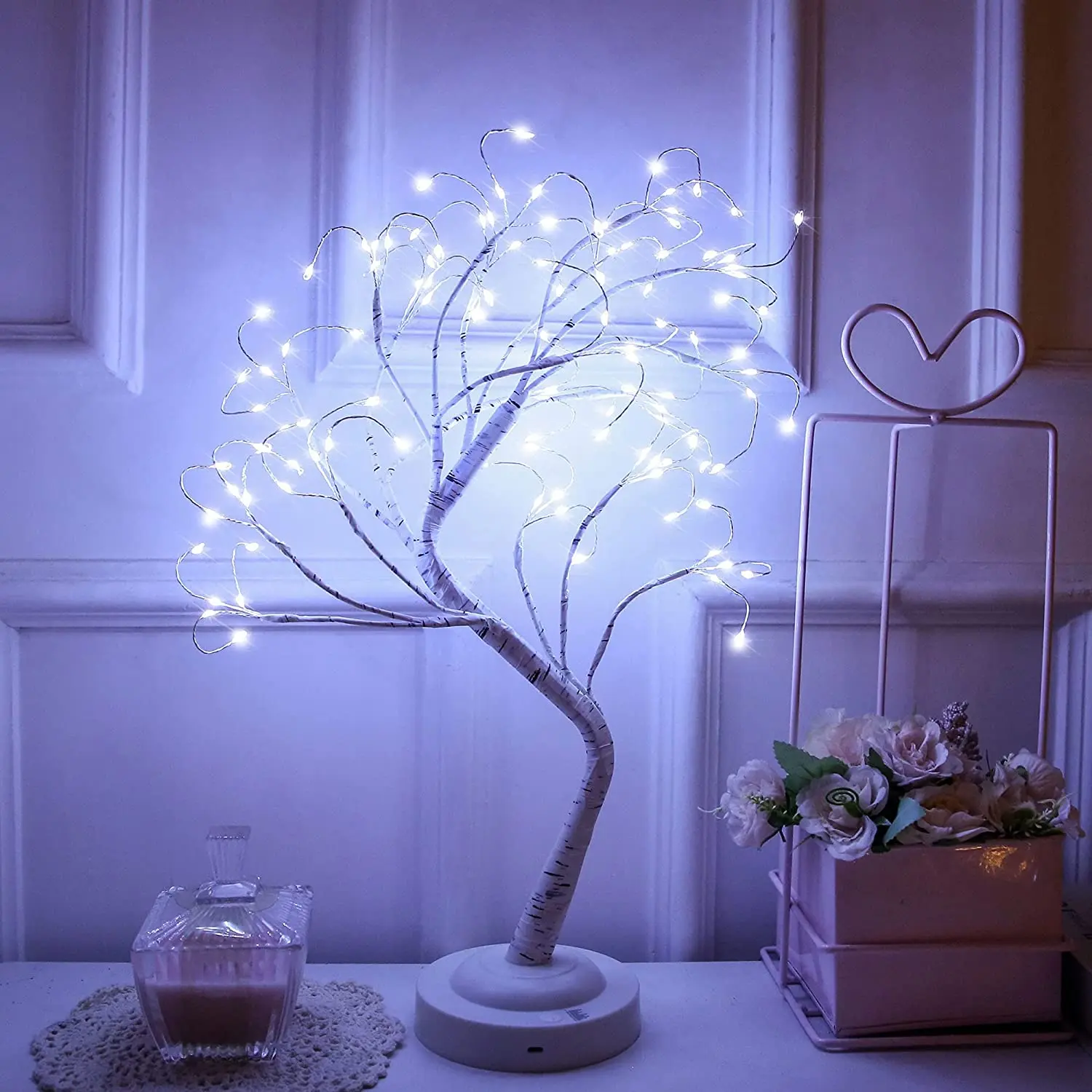 Led Birch-Tree Shaped Light Artificial Tree Battery Operated Decorative ...