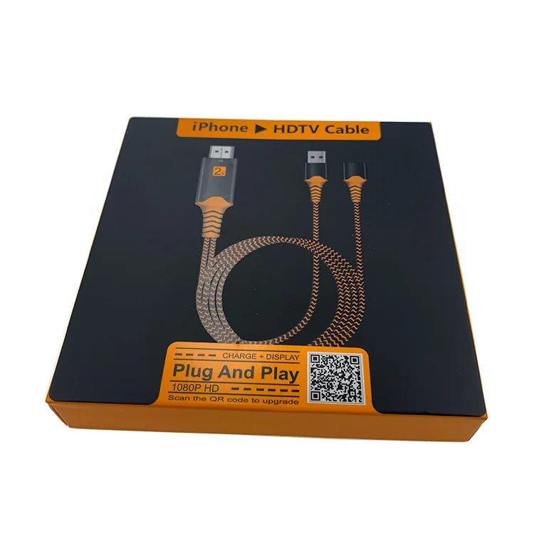 Oem New Full Hd 2k Phone To Hdtv Braided Cable Usb Female To Hdmi Cable ...