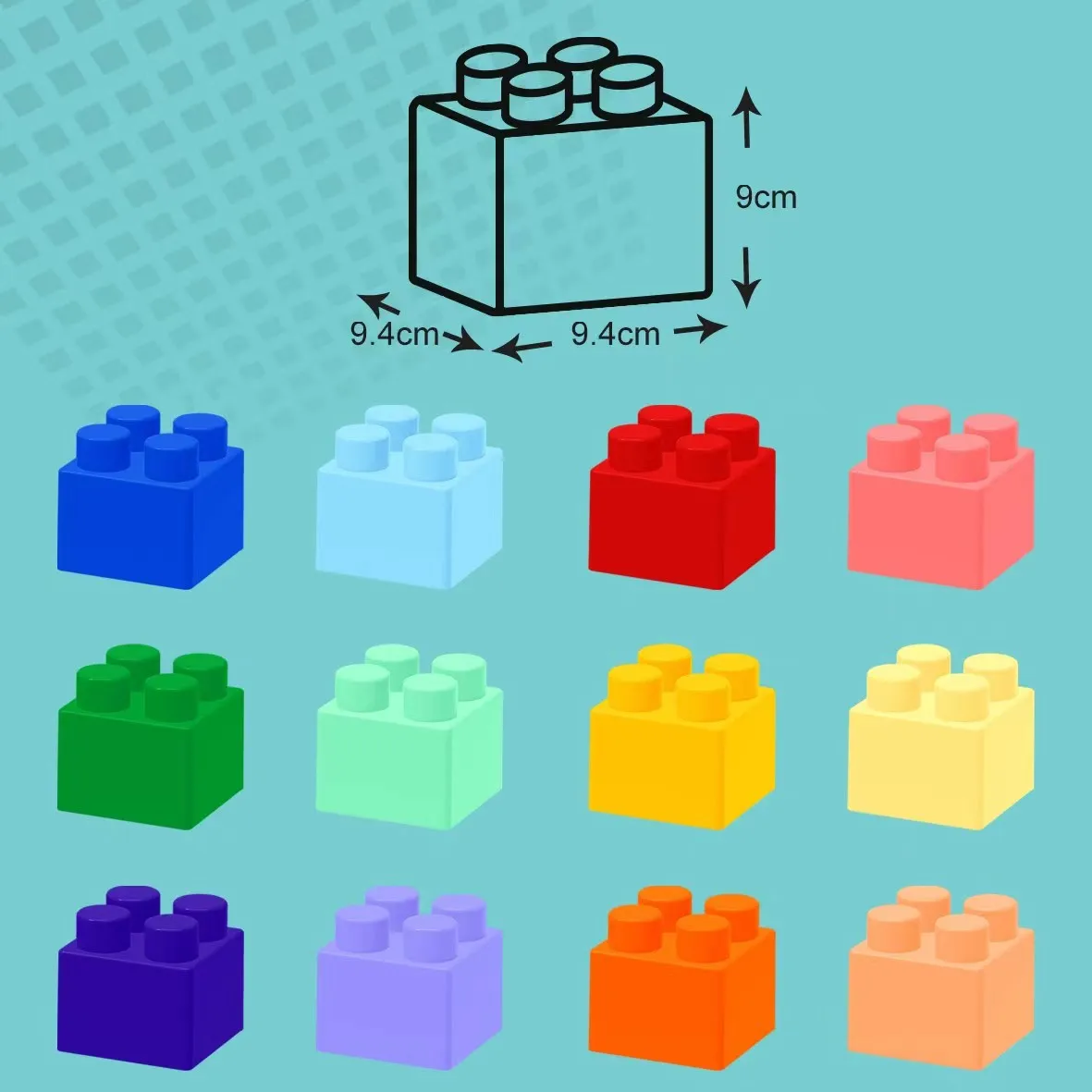 Jumbo Large Toy Plastic Building Blocks with 2*2 and 2*4 Block Pcs ...