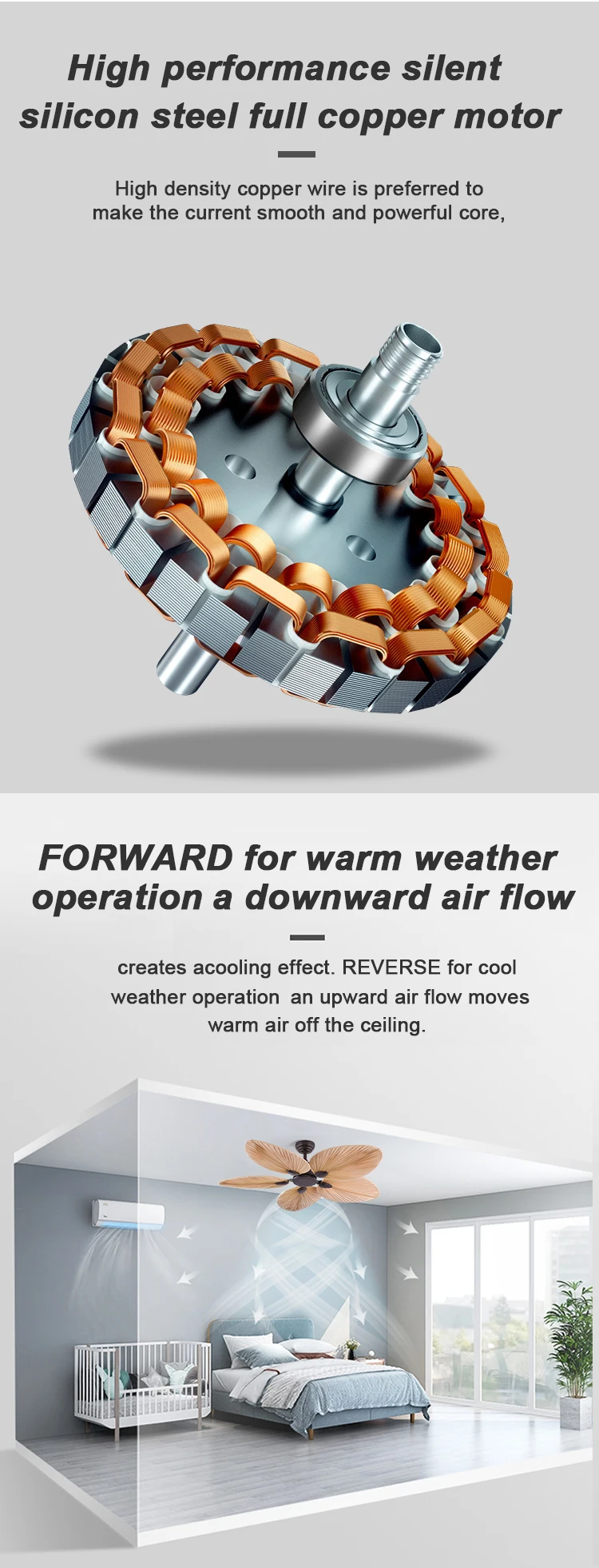 52inch Dc Motor Ceiling Fan Decorative Resort Remote Control ...