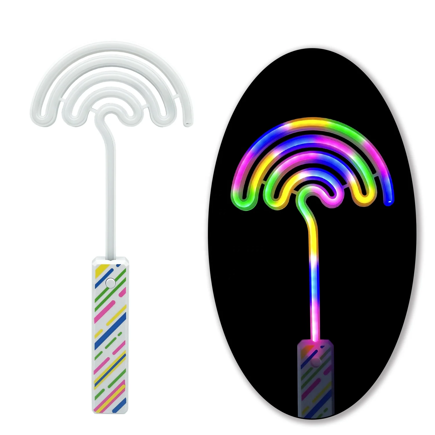 New Light Up Toys Light Up Rainbow Neon Wand Led Toys Flash Stick ...
