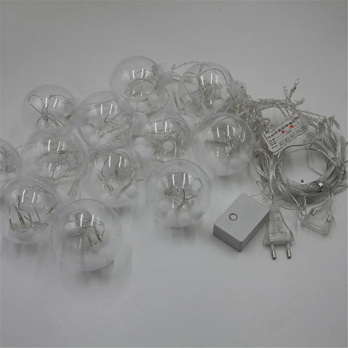 Glass Ball Led String Light For Outdoor Christmas Home Decor - Buy Snow ...
