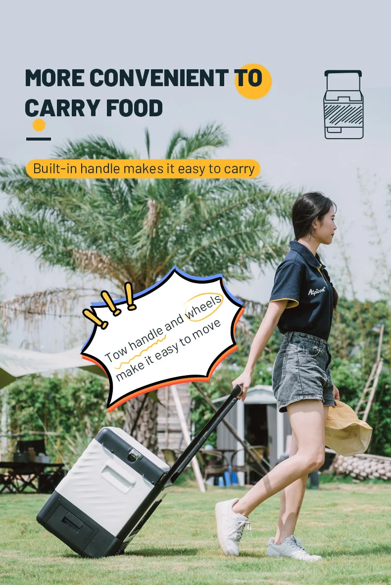 Alpicool P22 refrigerador portátil 25L con batería y panel solar