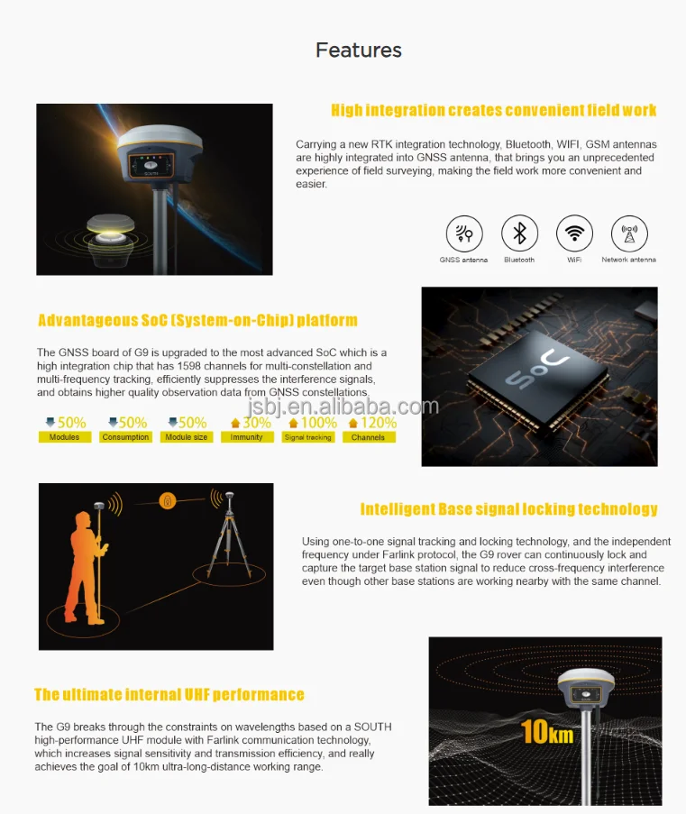 South Galaxy G9 - Precision GNSS RTK Measurement System