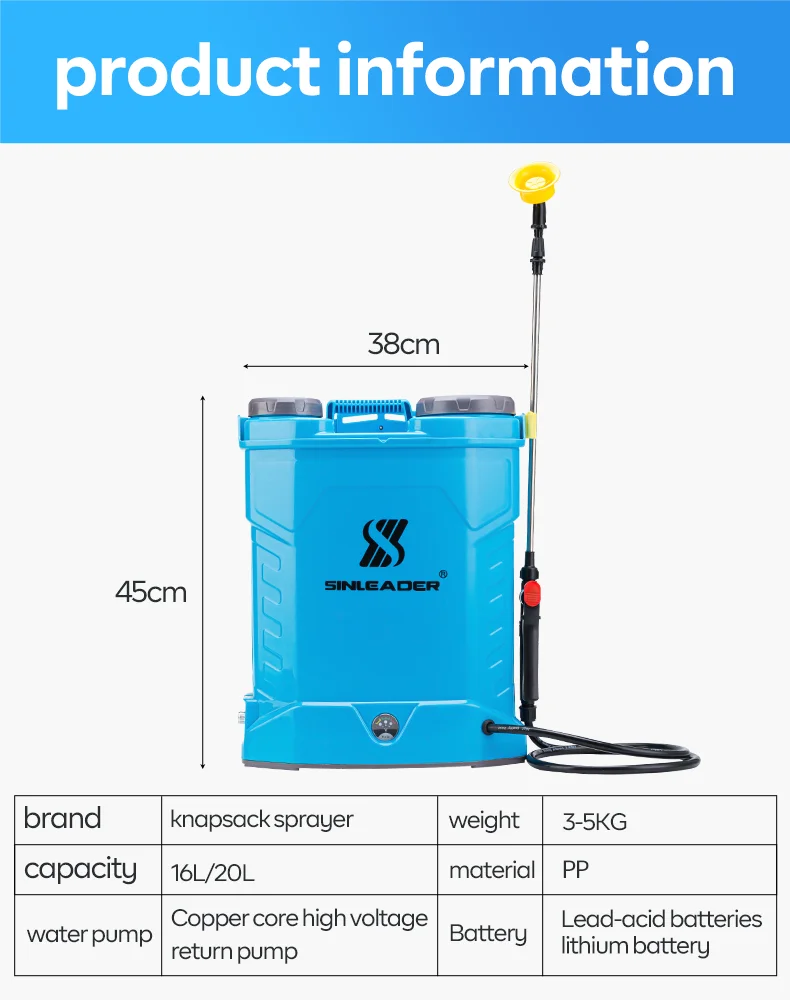 High Pressure Tree Water Pump Knapsack Electric Back Sprayer - Buy Electric Back Sprayer ...