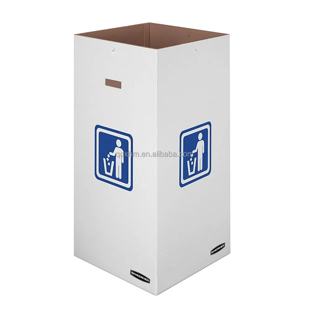 Eco Friendly Recycled Kraft Paper Corrugated Cardboard Trash Bin Can ...