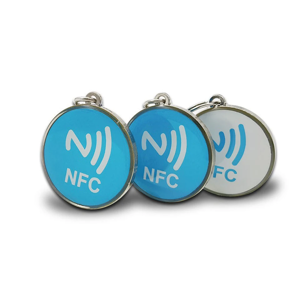 Customized Waterproof Barcode Printed Rfid Epoxy Nfc Tag Rfid Keychain ...