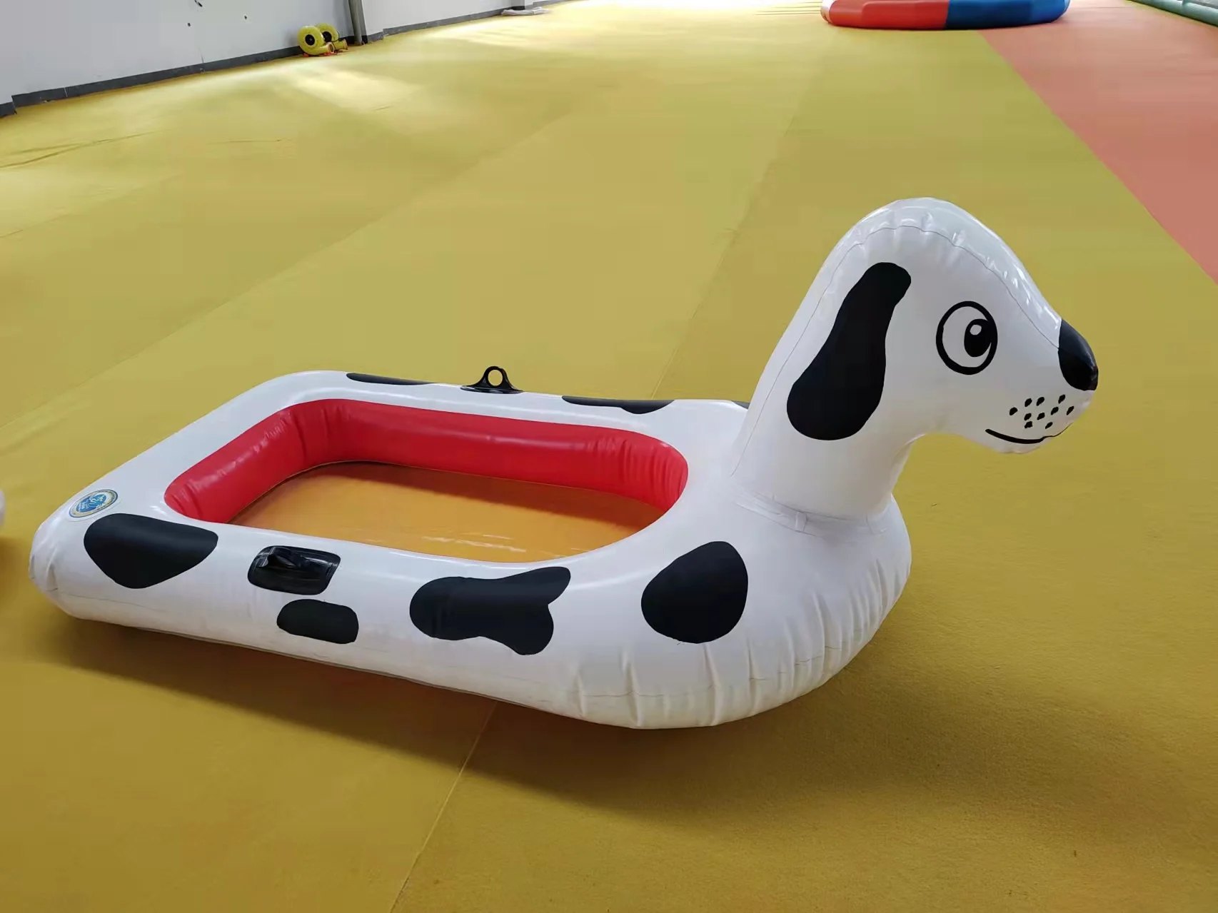 Swimming Pool Floating Toys Inflatable Spotted Dog Boat For Sale - Buy ...