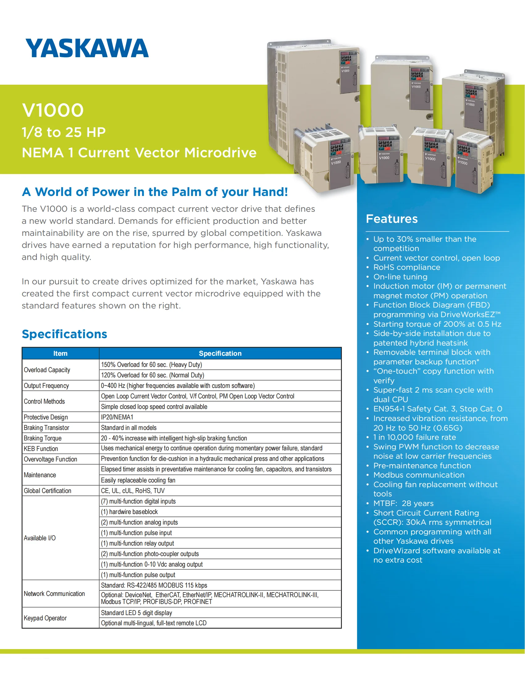 安川V1000交流驱动1PH 220V逆变器3.7kw CIMR-VBBA0018BBA变频驱动库存快速发货| Alibaba.com