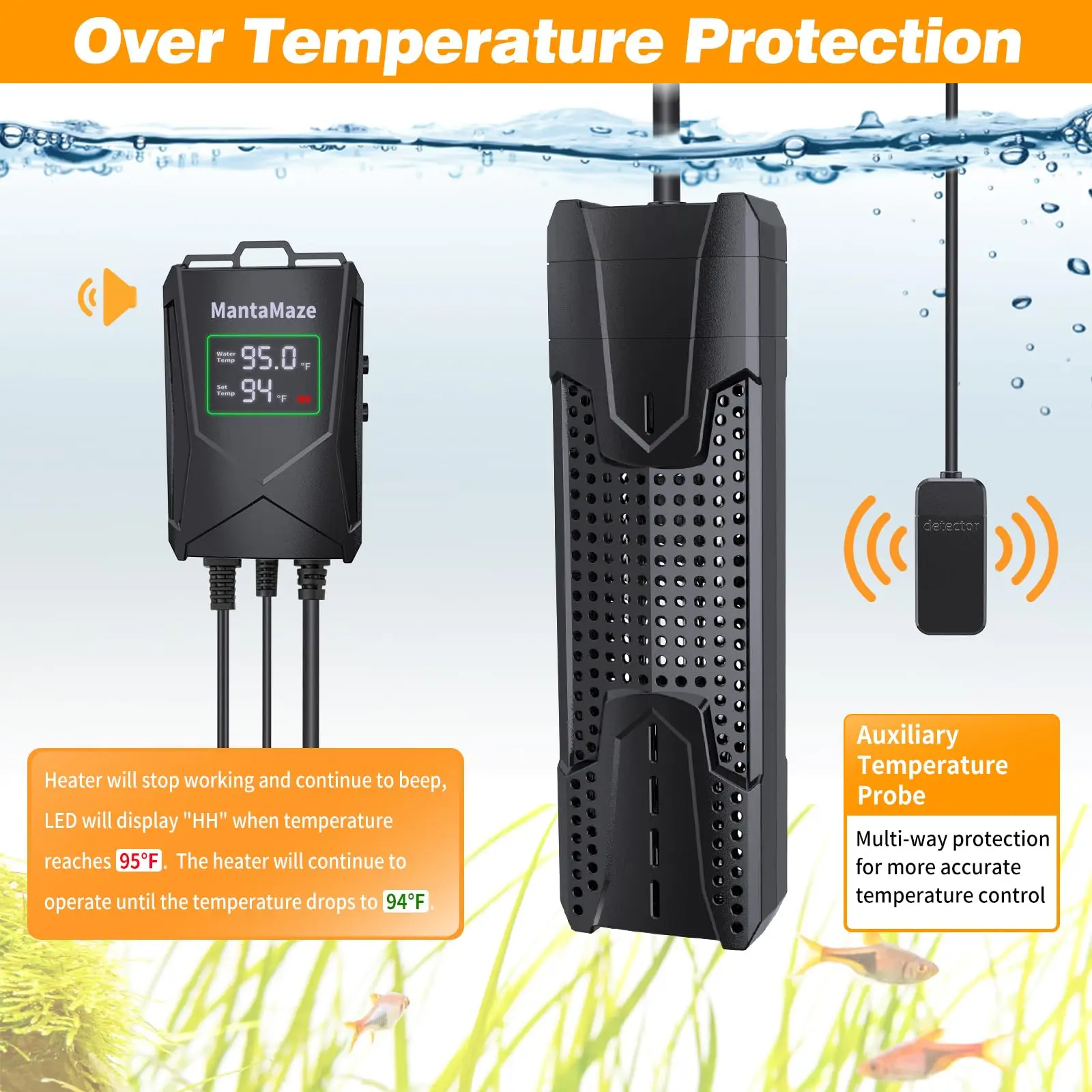 800w/1000w Aquarium Heater Automatic Constant Temperature Fish Tank ...