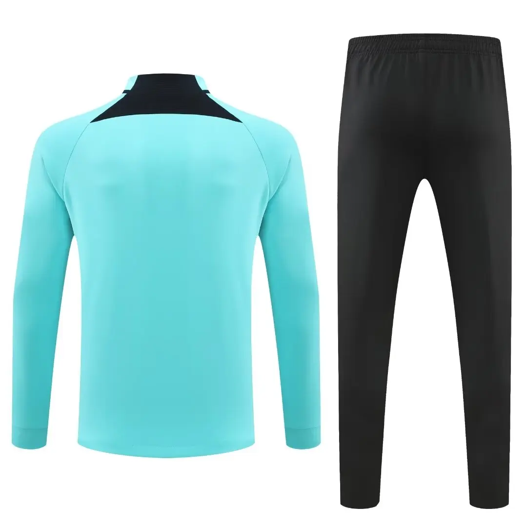 Custom Logo High Quality 100% Polyester Jogging Suit Color Block Sets with Full Zip for Training ...