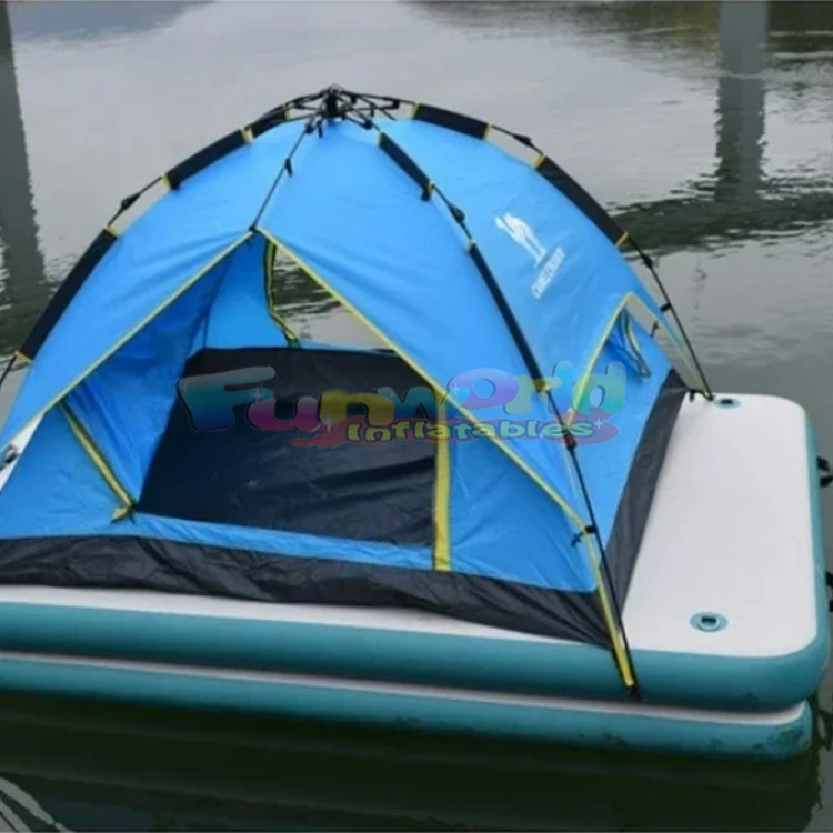 Enhanced Outdoor Water Pontoon Swim Floating Dock Platform