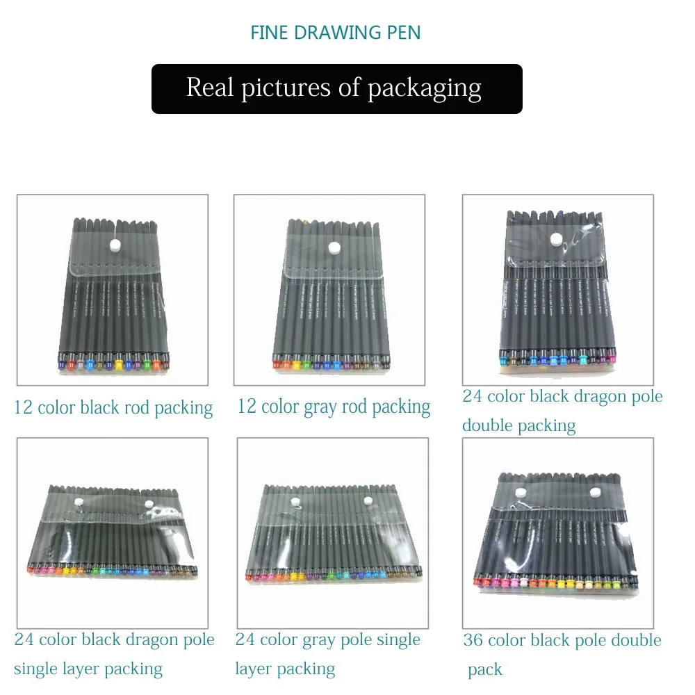 Fineliner Color Pen Set,0.4 Mm Fine Line Drawing Pen,Porous Fine Point ...