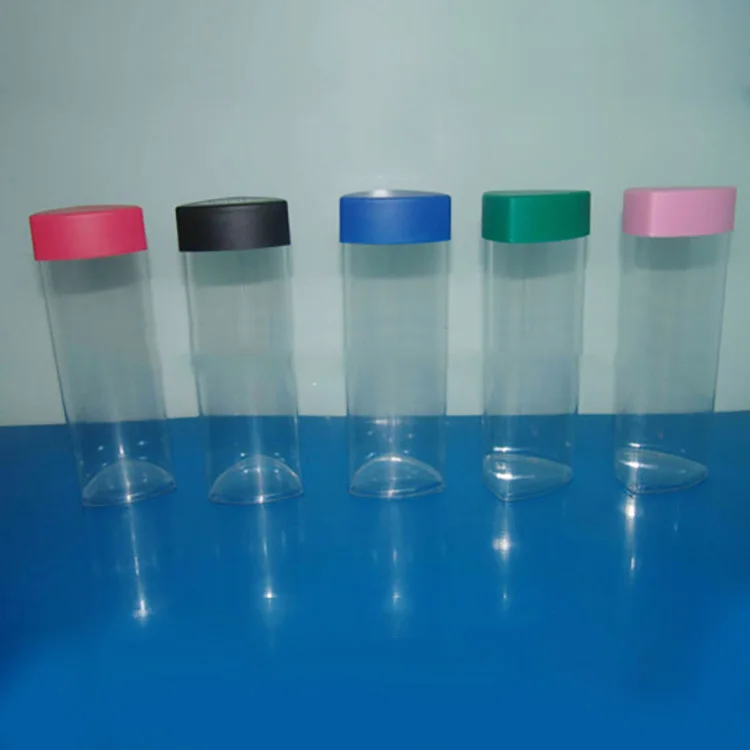 Clear Triangle food clear plastic tube packaging with molded end plugs ...