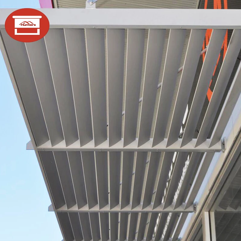 Motorized Aluminum Roof Louver Panel Sun Shades Electric Louver Panel ...