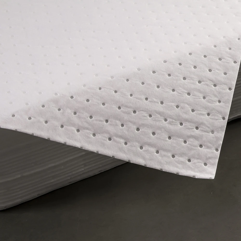 200gsm White Oil Absorbent Sheets - High Capacity & Speed