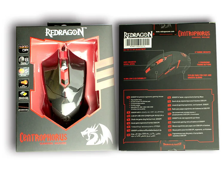 Redragon 3200 Dpi Gamer Computer Ergonomic Custom Laser Sensor Gaming ...